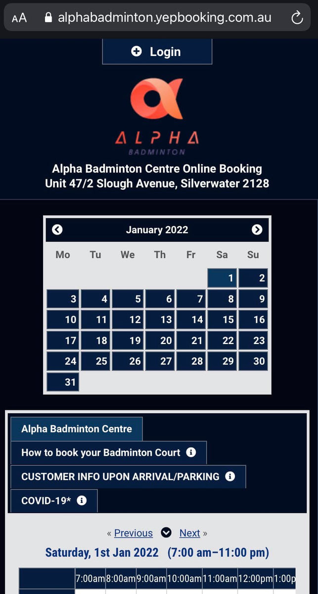 2022 Online Bookings – Alpha Badminton